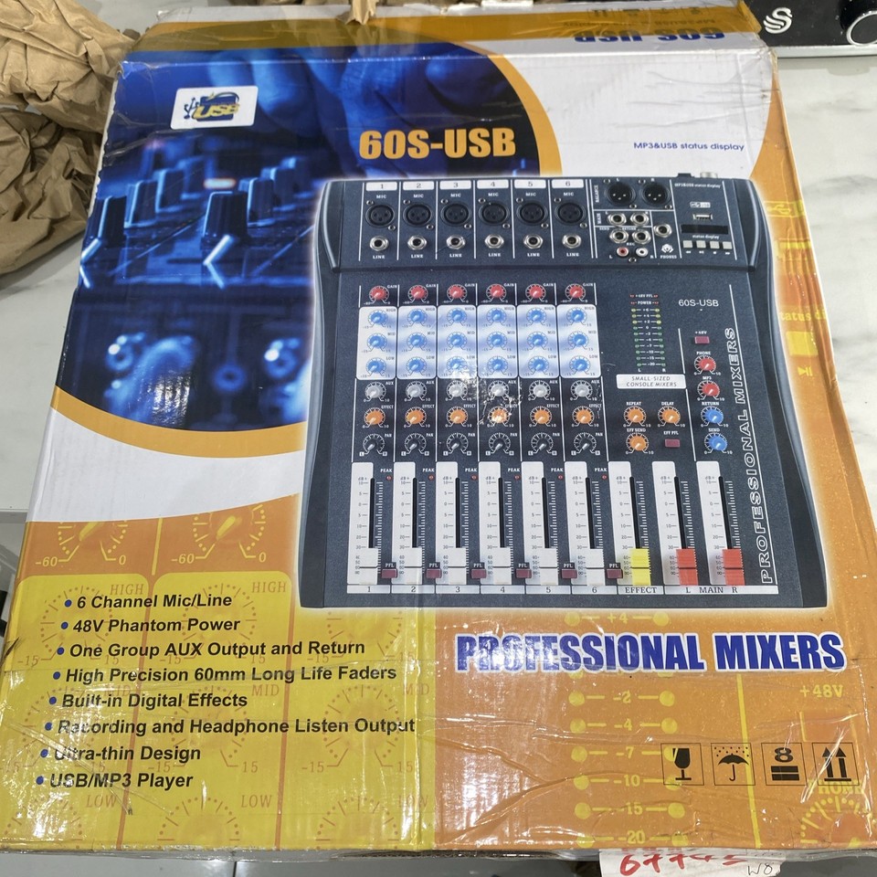 60S-USB Line Mixer Audio Interface DJ Controller Mixer | eBay UK