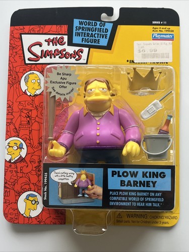 Simpsons World of Springfield PLOW KING BARNEY Interactive Figure ...