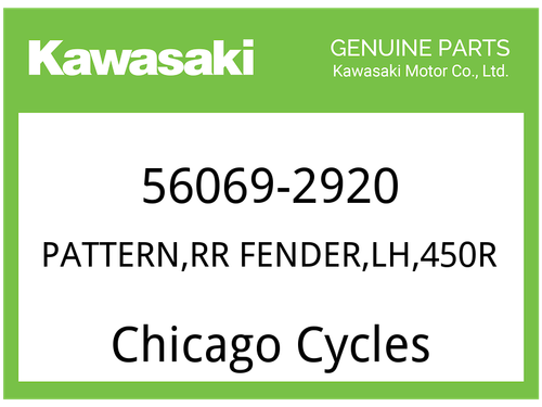 Kawasaki OEM Part 56069-2920 PATTERN,RR FENDER,LH, | eBay