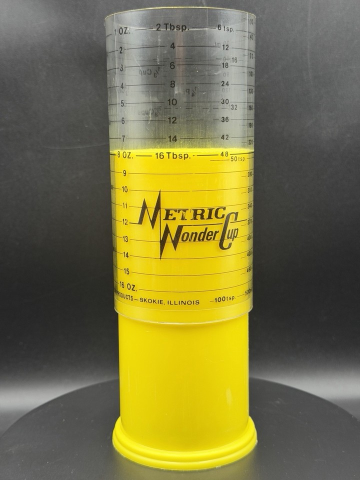 Vintage Milmour Metric Wonder Cup Adjustable Measure US & Metric 2 Cup ...