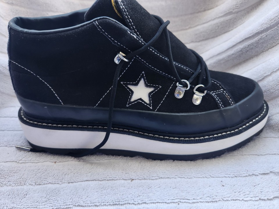 Converse Mountain Club Womens Shoes Size 9.5 Black Mid Fleece Lined ...