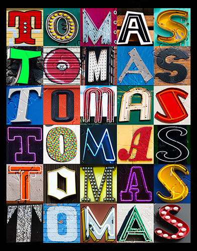 TOMAS Name Poster featuring photos of actual sign letters | eBay