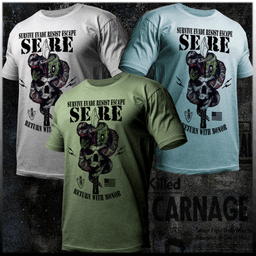 Special Forces T-shirt SERE POW Military Combat Survival Evasion ...
