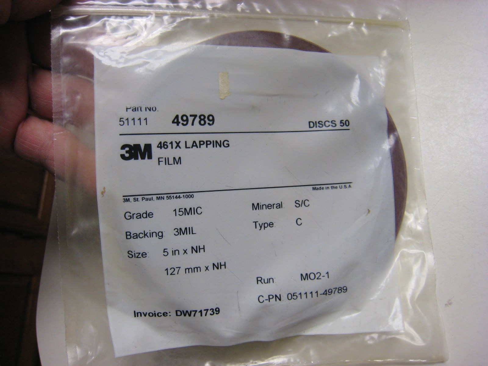 3M 461x Lapping Film 15 Mic 5in 49789 for sale online | eBay