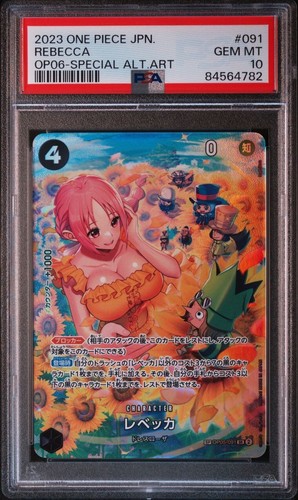 ( PSA 10 )ONE PIECE CARD Rebecca OP05-091 SR OP-06 Wings of Captain ...