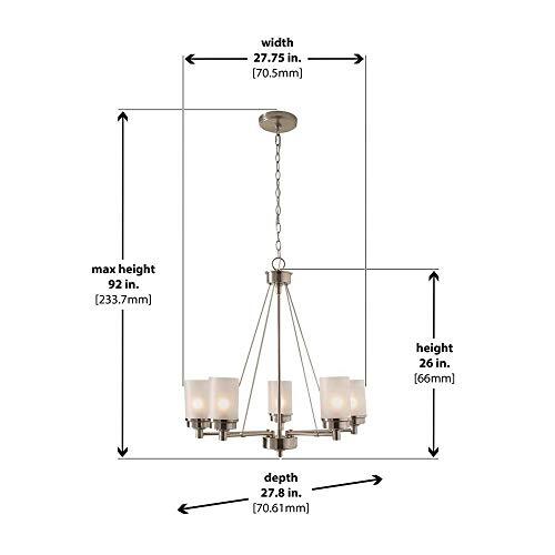 Hampton Bay 5-Light Brushed Nickel Chandelier | eBay