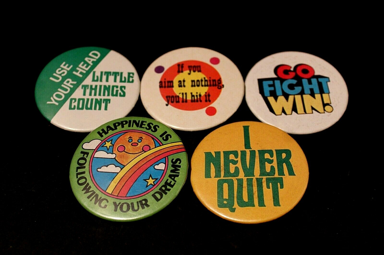 Lot Of Five(5) NOS 2.25 Inch Pin Back Buttons Inspirational Theme | eBay