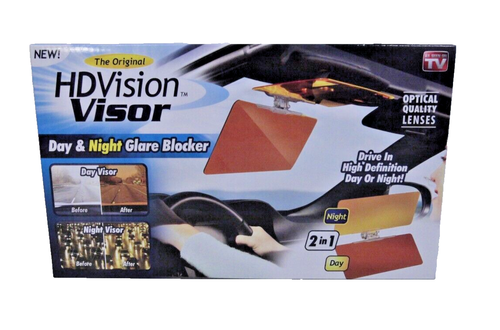 HD Vision Visor - "Original" Car Anti-Glare Day Night Clip-on Glare ...