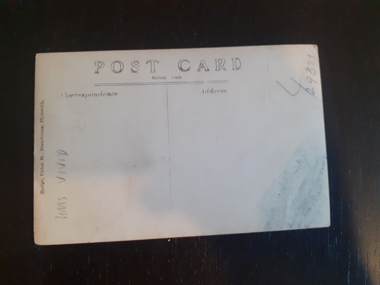 HMS VIVID SAILOR POSTCARD Naval Military WW1 WWI ERA 736 PLYMOUTH | eBay