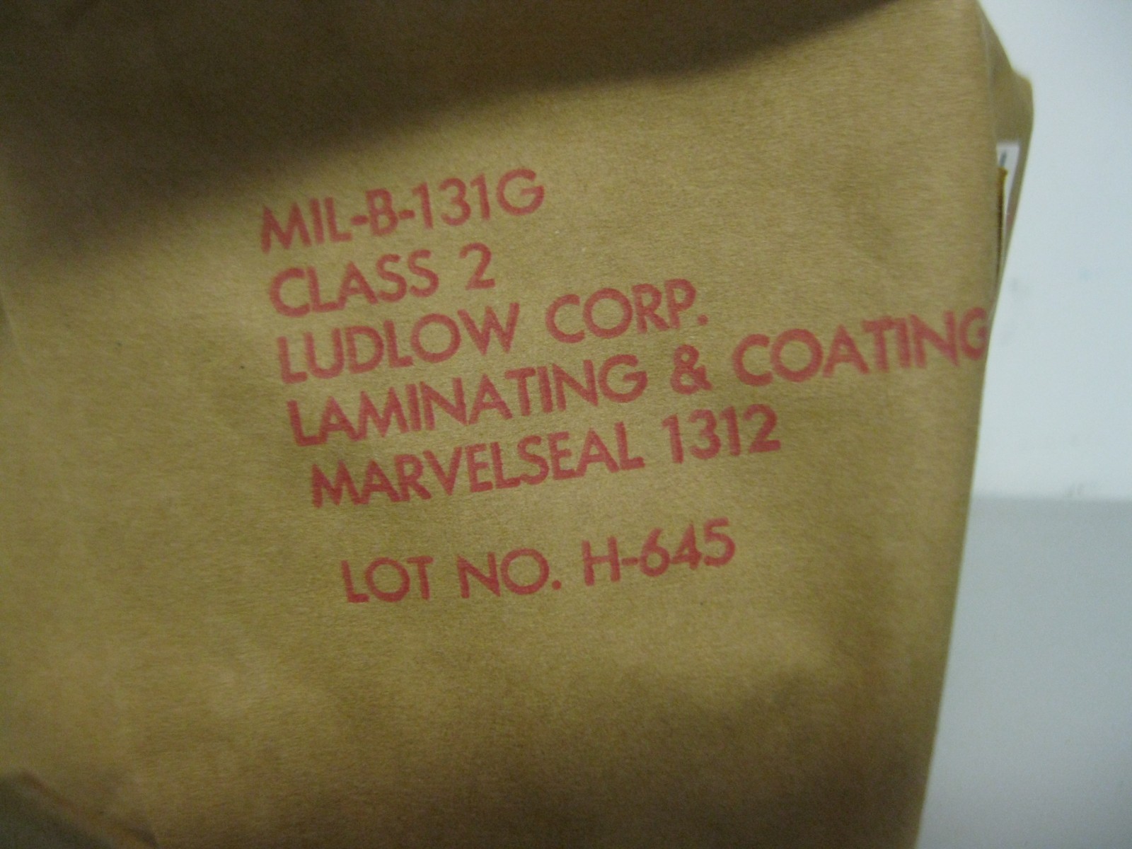 Ludlow Corp Relay Armature MIL-B-131G Class 2 Marvelseal 1312 NEW ...