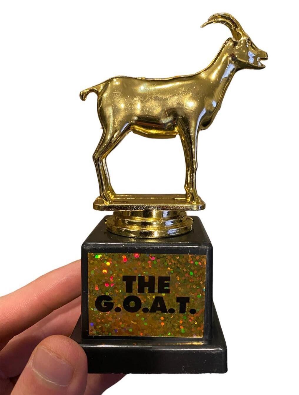 G.O.A.T. Trophy - Greatest of all Time - Funny Novelty Golden Award ...