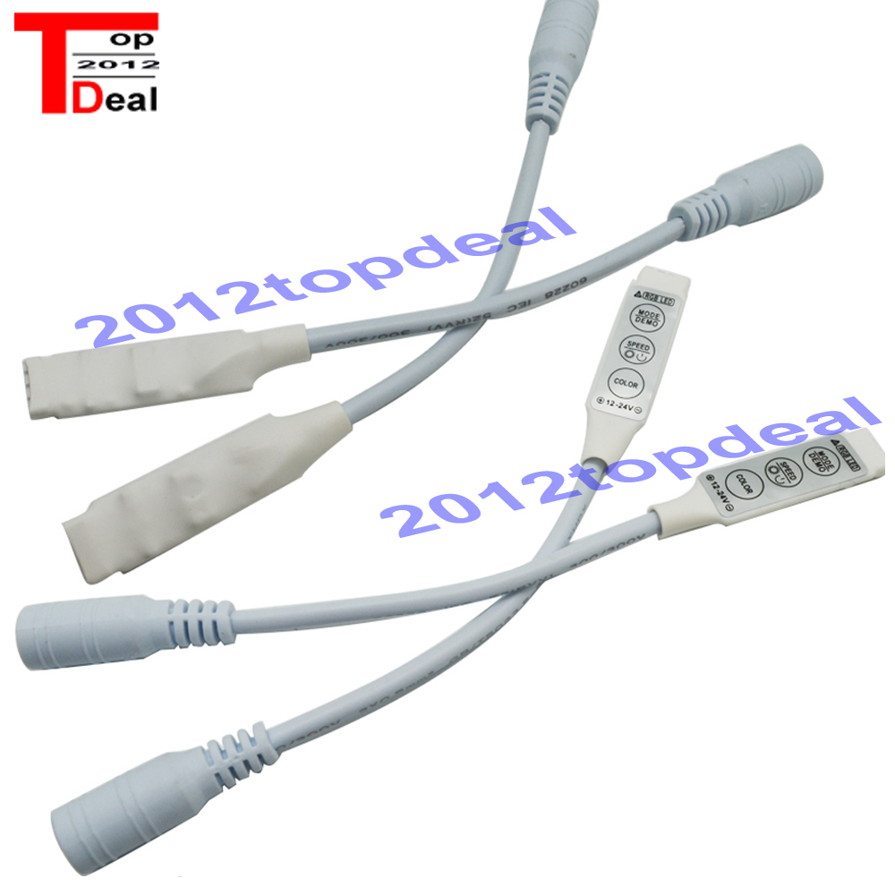 Mini 3 keys DC12/24V Led Controller with Female DC Connector T Control ...