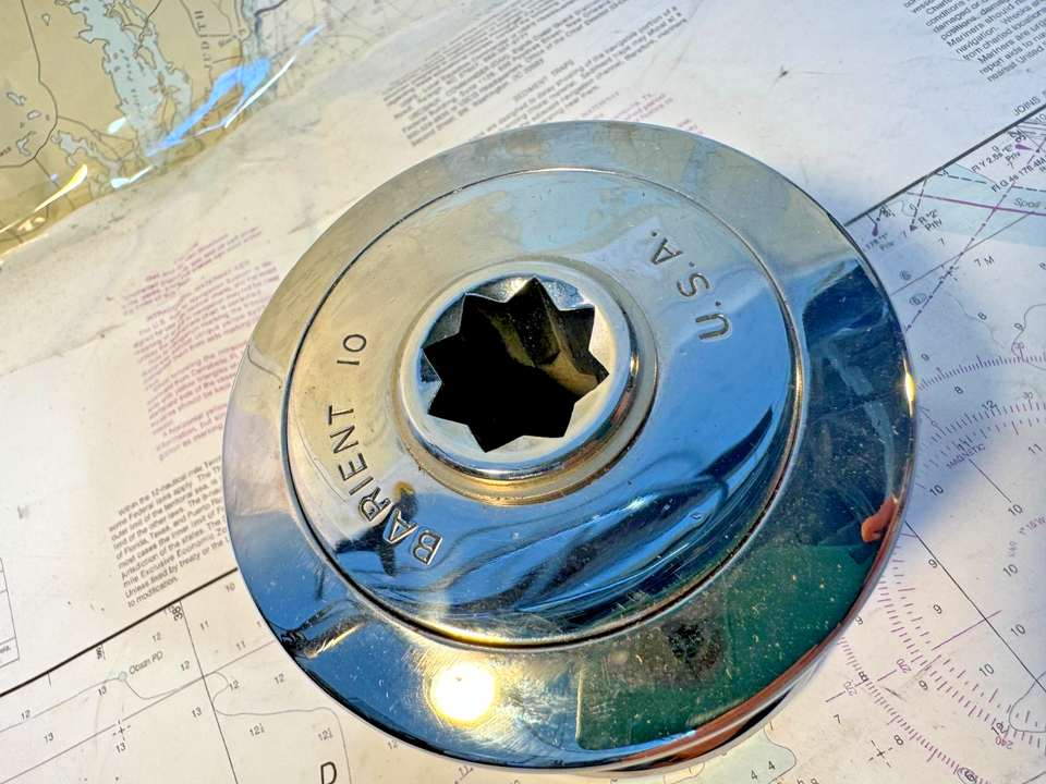 Chromed Brass Barient 10 Sailboat Winch Single Speed - Excellent LIKE ...