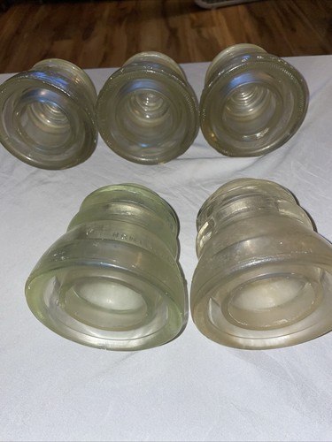 Vintage Hemingray 45 Glass insulators (set of 5) Made In USA | eBay