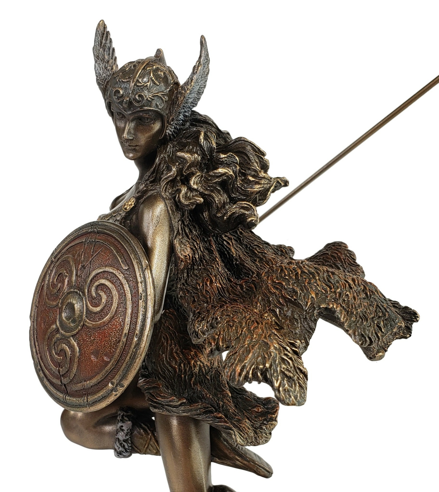 9" Valkyrie Viking Goddess with Spear Norse Mythology Statue Bronze ...