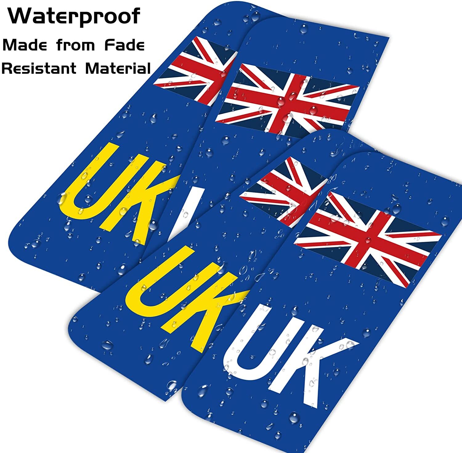 Pair of European Road Legal UK Car, Caravan Trailer Number Plate Vinyl ...