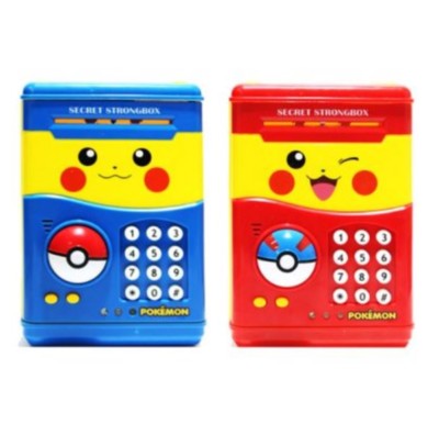 Pokemon Secret Strongbox Safe Money Bank Coin box Blue Red Color Random ...