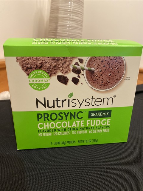Nutrisystem Prosync chocolate fudge shake mix -7 packets for sale ...