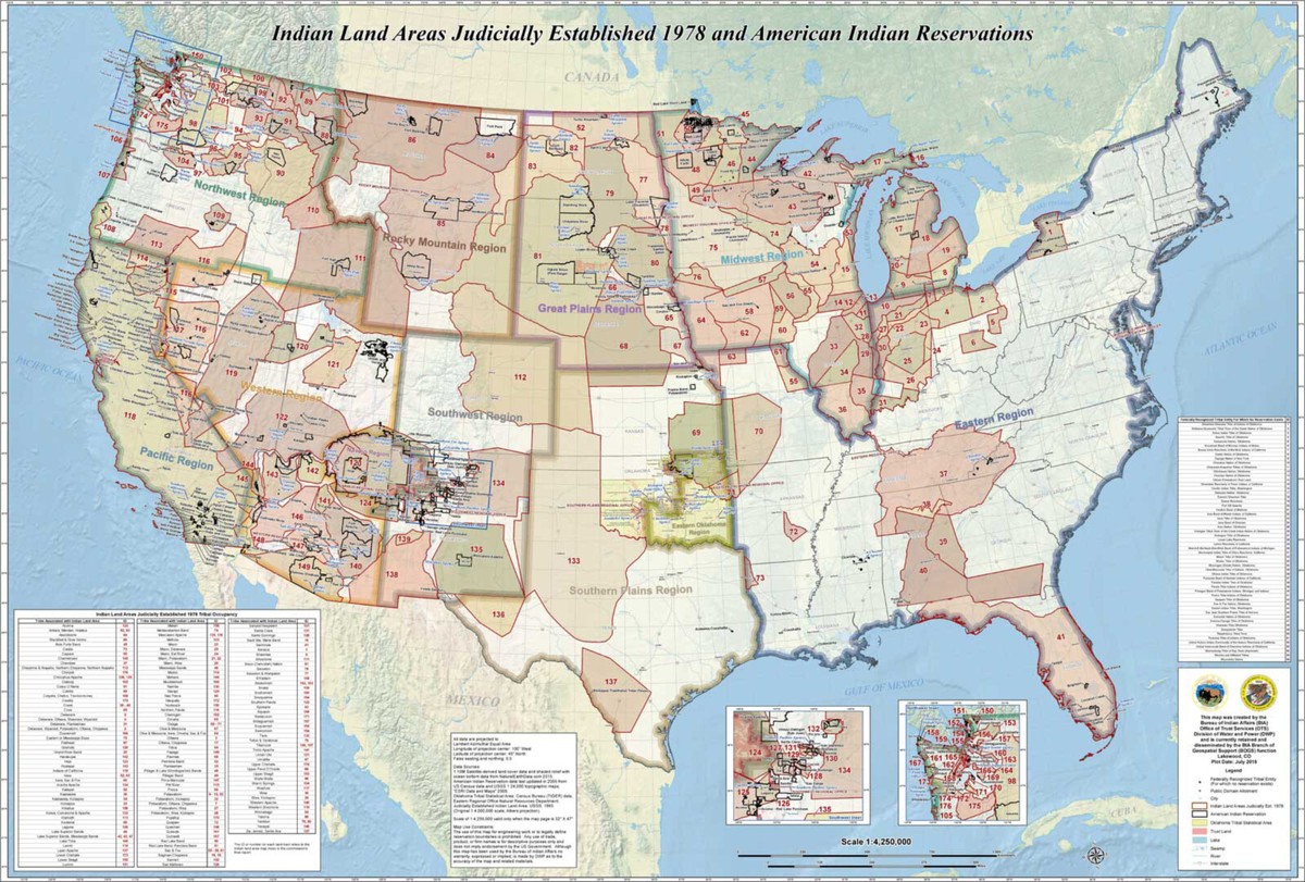 Native American Reservations Map Indian Territory Wikipedia Native