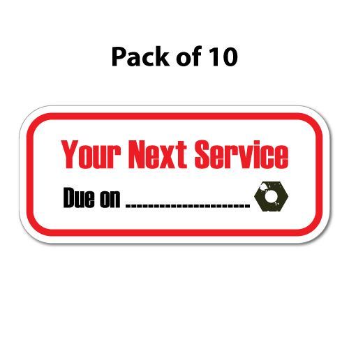 10X YOUR NEXT SERVICE DUE ON STICKER | eBay