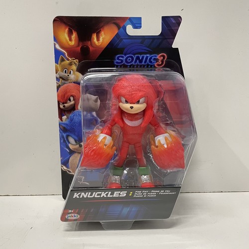 2025 Jakks Pacific Sonic 3 Movie Knuckles W/ Fire Fist 5” Action Figure ...