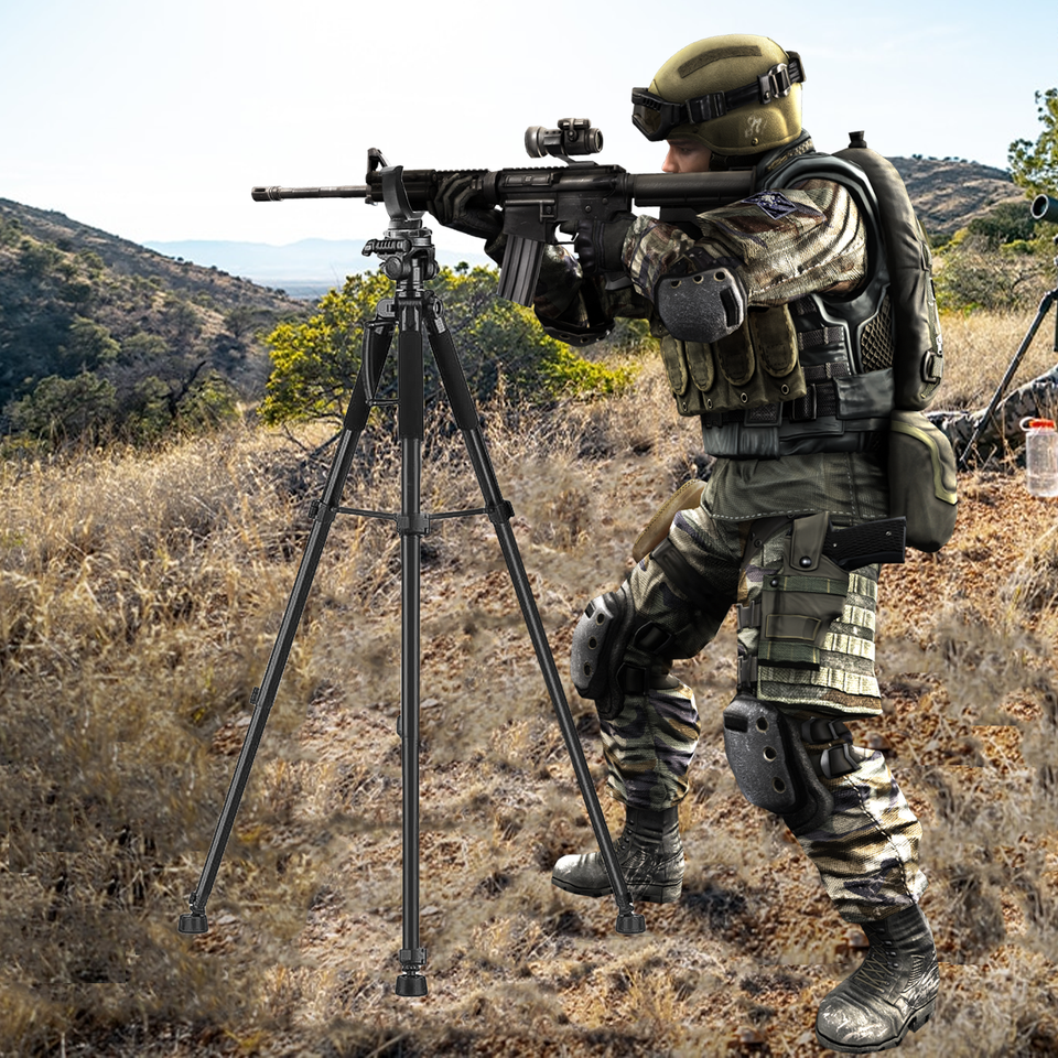 Telescopic shooting sticks hunting shooting stand Gun rest tripod ...