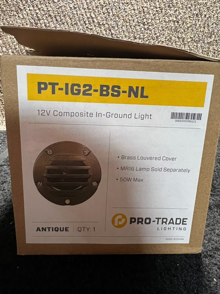 Pro-Trade PT-IG2-BS-NL In-Ground Light Antique Brass Finish (No LED ...