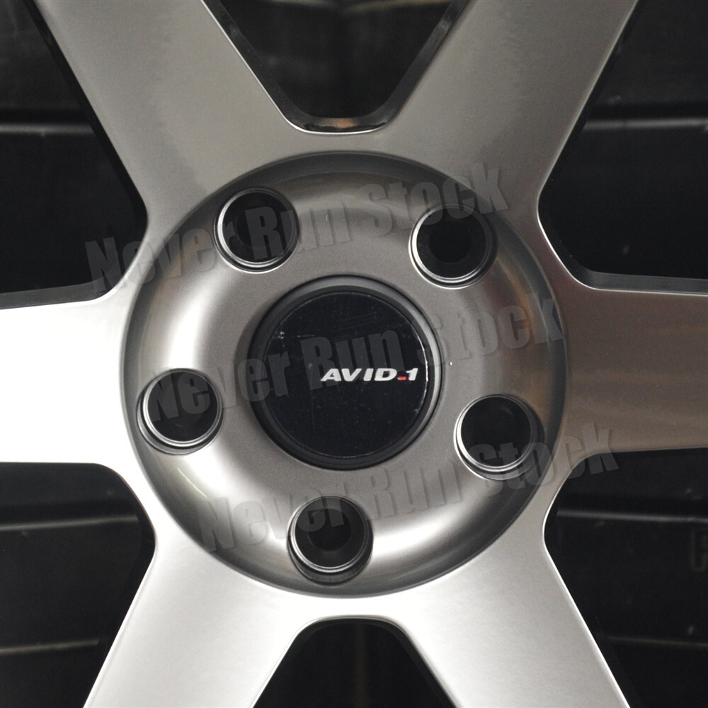AVID.1 AV-06 18x8.5 18x9.5 STAGGERED 5x114.3 HYPER BLACK TE 6 SPOKE ...
