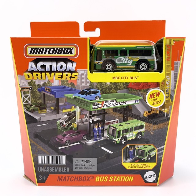 Matchbox Action Drivers Bus Station Playset (HDL08) for sale online | eBay