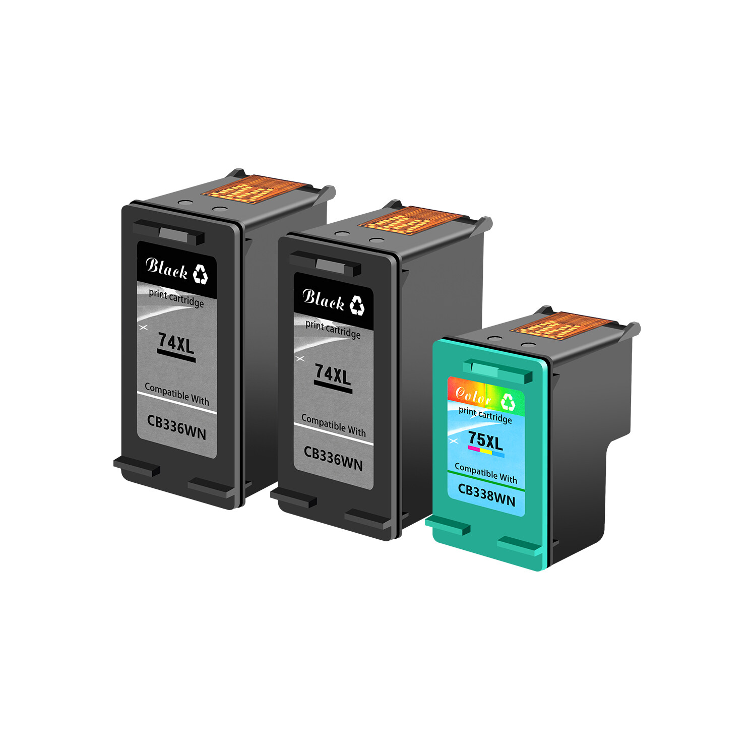 74XL 75XL Ink Cartridge replacement for HP Photosmart C4280 C4599 D4360 ...