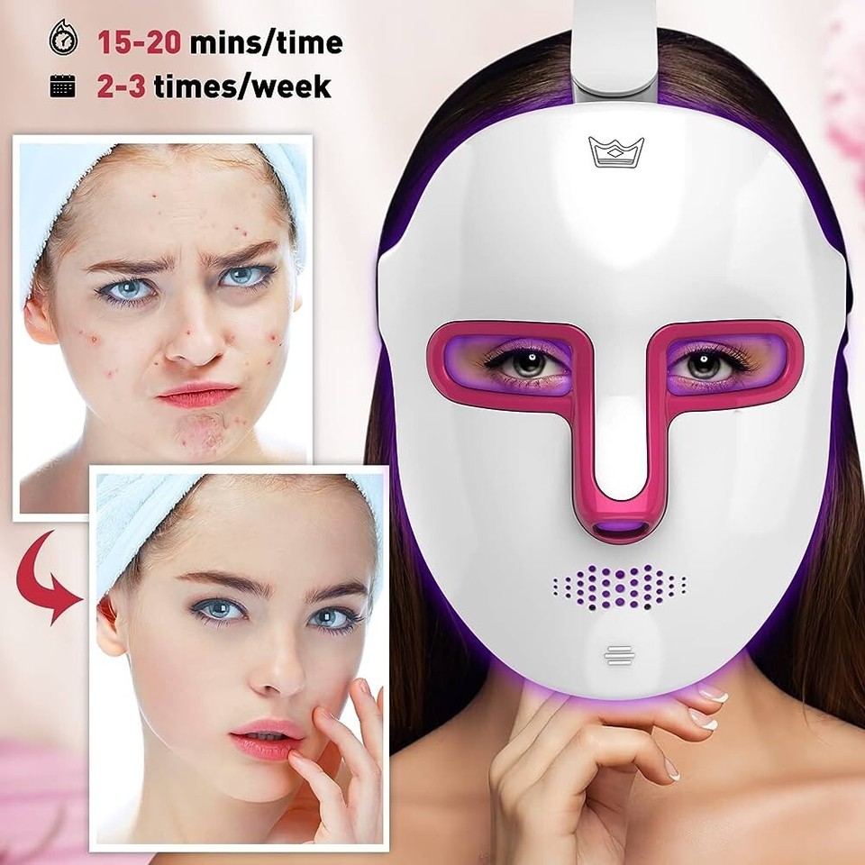 7 Colors Photon LED Light Therapy Face Mask Rejuvenation Skin Beauty ...