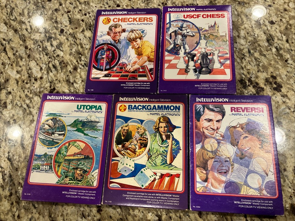 Intellivision Game Lot - Chess-Backgammon-Reversi-Checkers-Utopia ...