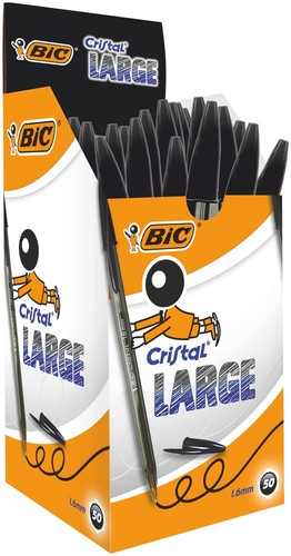 BIC Cristal Large Ballpoint Pens, Every-Day Biro Pens with Wide Point ...