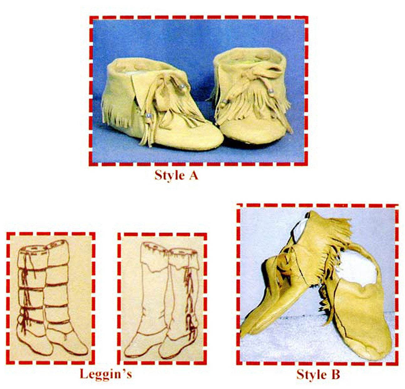 Native American Sioux Indian Traditional Moccasin & Leggings Sewing ...