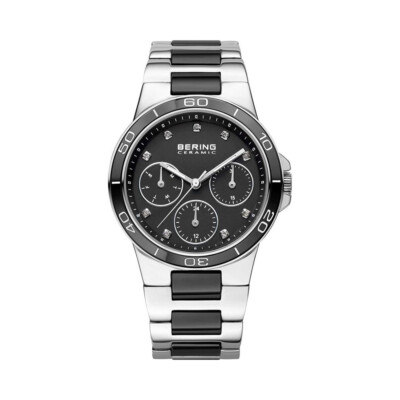 Bering Time Ceramic Silver Steel with Ceramic Elements Women's Watch ...
