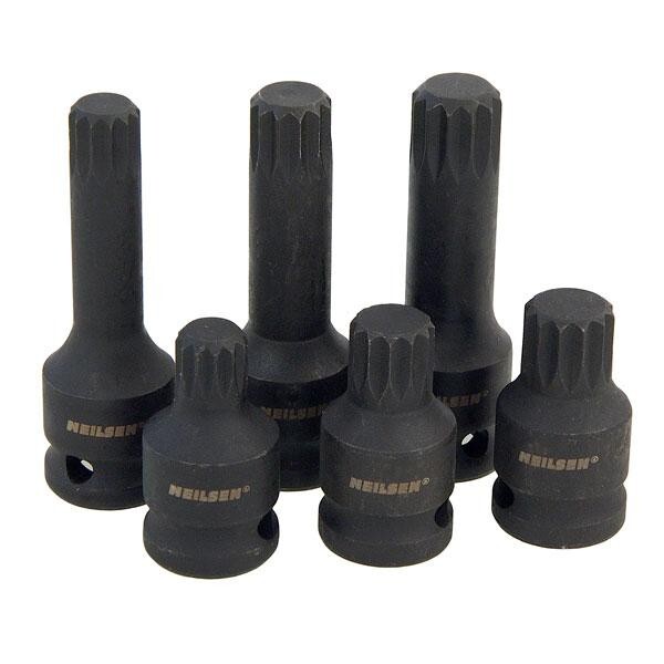 1/2" Drive Impact Spline Socket Bit Set M14, M16, M18 for VW, Audi ...