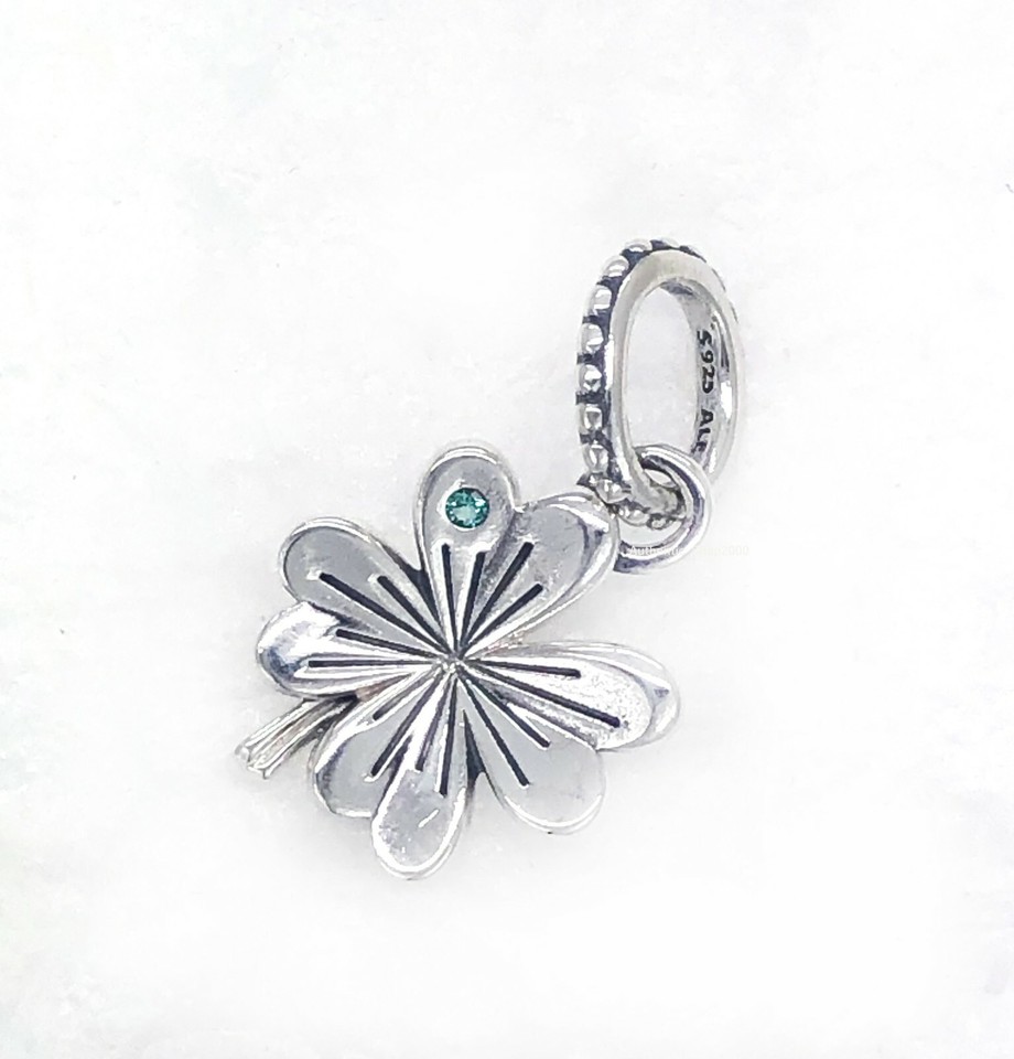 NEW PANDORA 925 Silver Lucky Four-Leaf Clover Pendant Charm Pendant ...