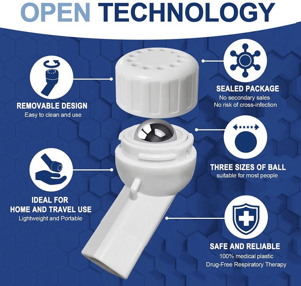 Lung Expansion&Mucus Relief Helper Breathing Exercise Device For Lungs ...