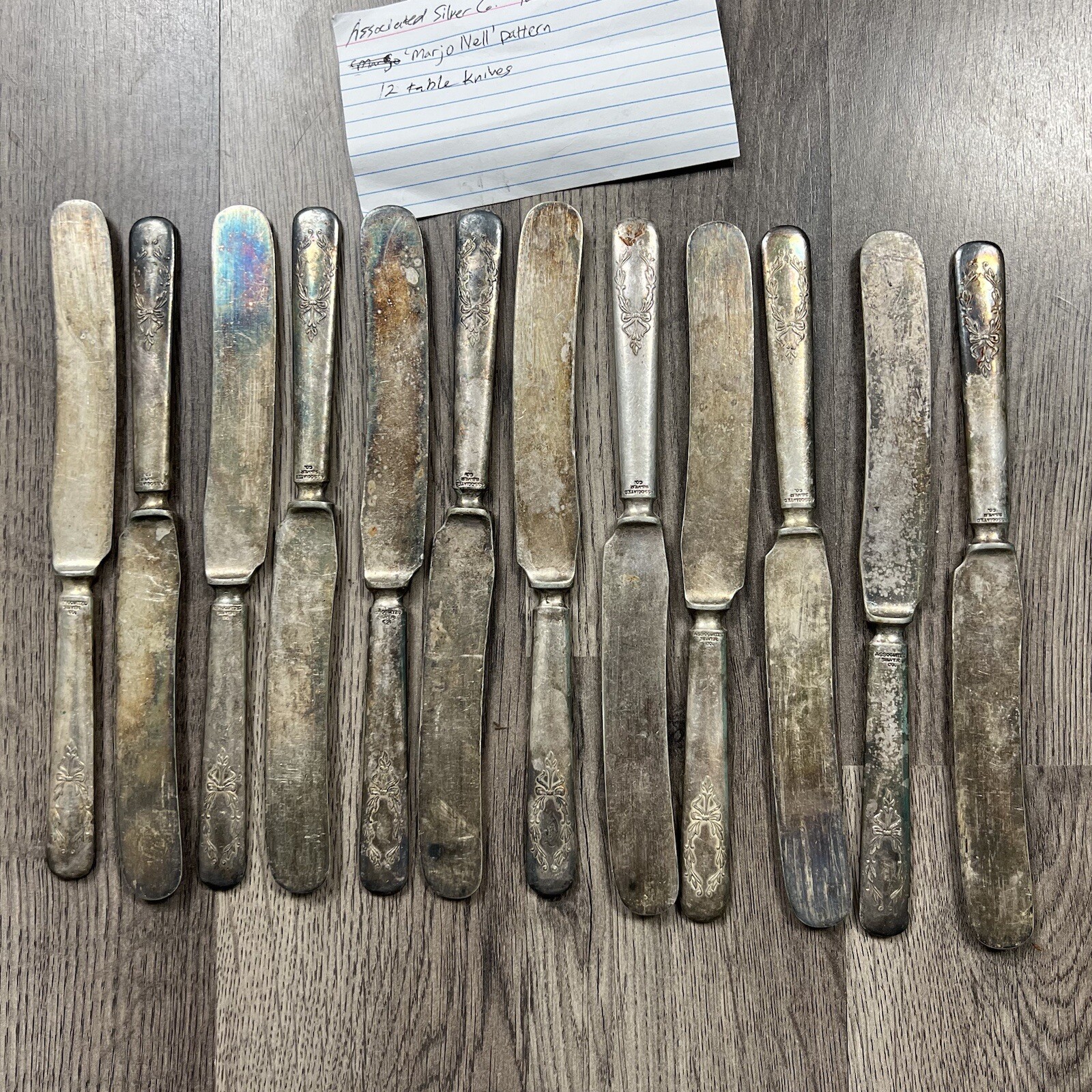 Vintage Yourex Knife Lot Associated Silver Marjo Nell Silverplate 1903 ...