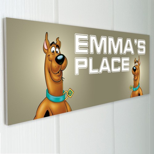 SCOOBY DOO Personalised Door Sign Plaque Kids Bedroom Sister ...