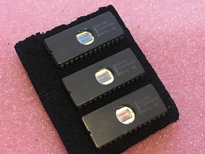 6pc INTEL D27128 128K 16Kx8 UV erasable EPROM DIP28 vintage | eBay