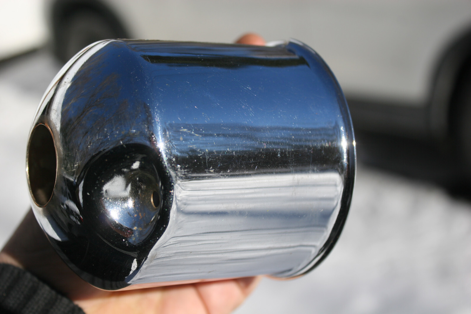 Sun Vintage Chrome 3 3/8" Tachometer Cup - Tall / Deep Model - Slit in ...