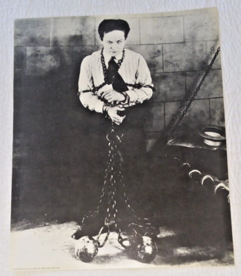 Houdini poster Escape Artist covered in chains issued by J&N Products ...