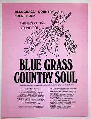 BLUE GRASS COUNTRY SOUL Vintage Poster Earl Scruggs Roy Acuff 1970s ...