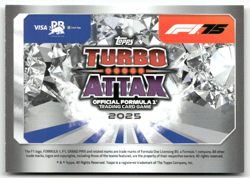 Topps F1 Turbo Attax 2025 Formula 1 No. 80 Isack Hadjar Signature Style ...