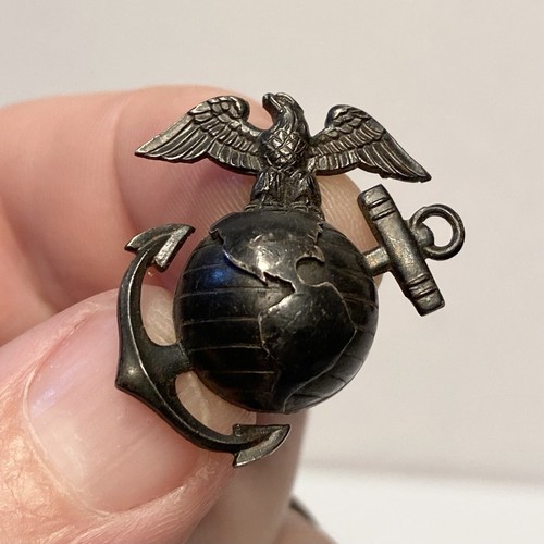 WWII (Sterling Silver & Eagle Marked) EGA USMC Officer's Collar Pin | eBay