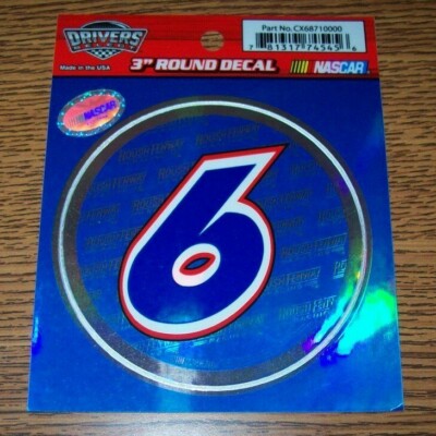 MARK MARTIN #6 DRIVERS SELECT 3 INCH ROUND DECAL | eBay
