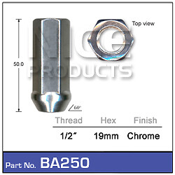 NICE PRODUCTS Chrome Nut BA250 BA250 | eBay