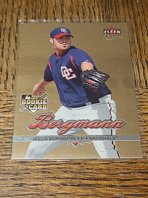 NATIONALS JASON BERGMAN 2006 FLEER ULTRA GOLD MEDALLION #200 ROOKIE ...
