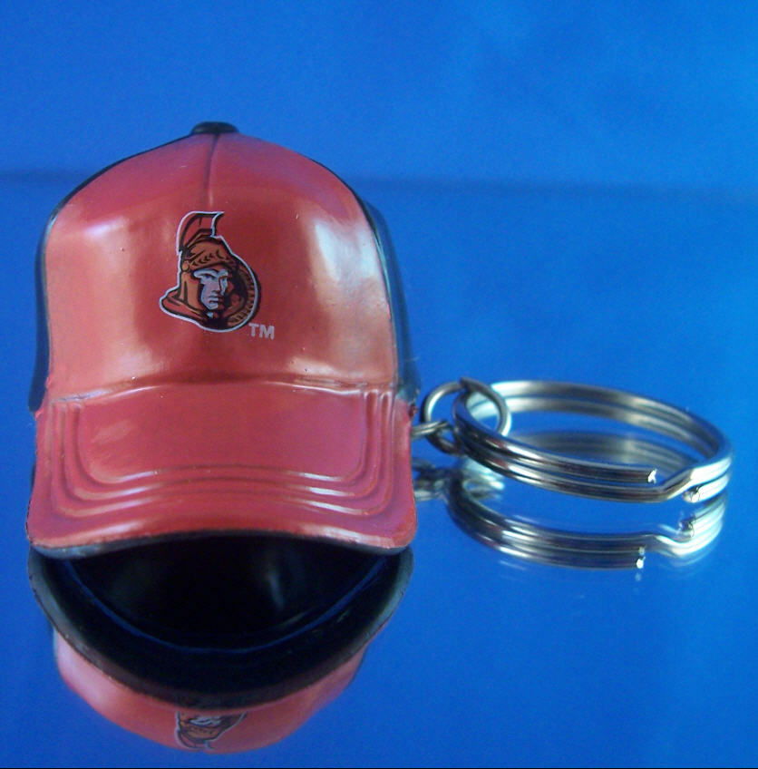 OTTAWA SENATORS HOCKEY MINI TEAM CAP HAT KEYCHAIN 2" LONG NHL LICENSED ...